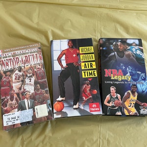 3 NBA VHS VCR Tapes - Unstop-a-bulls-95-96 Championship Season ...