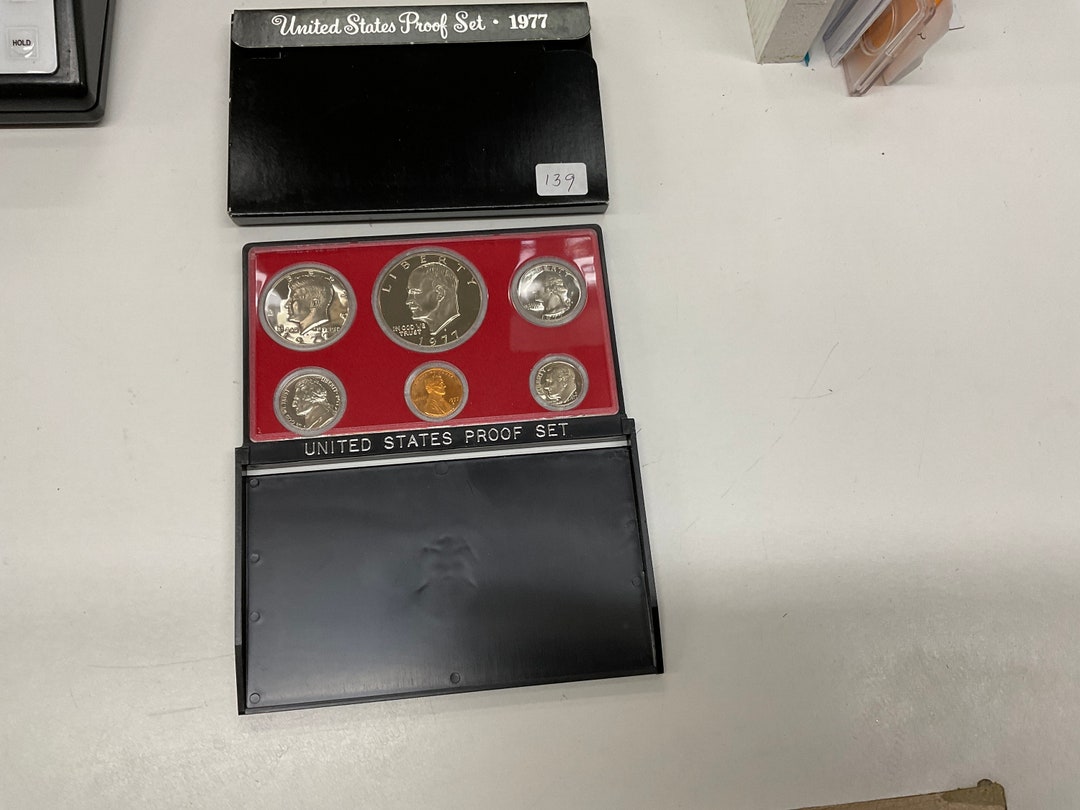 1977 United States Proof Set. Includes Dollar, Half, Quarter, Dime ...