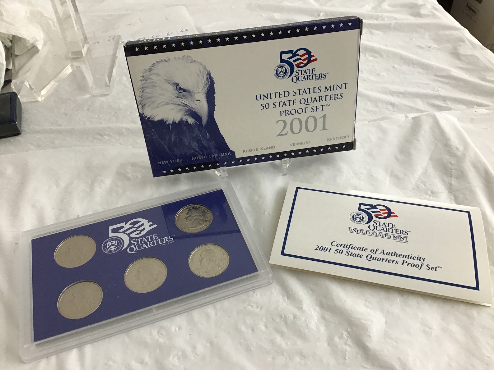 2001 US Mint 50 State Quarters Proof Coin Set-incl 5 States - Etsy