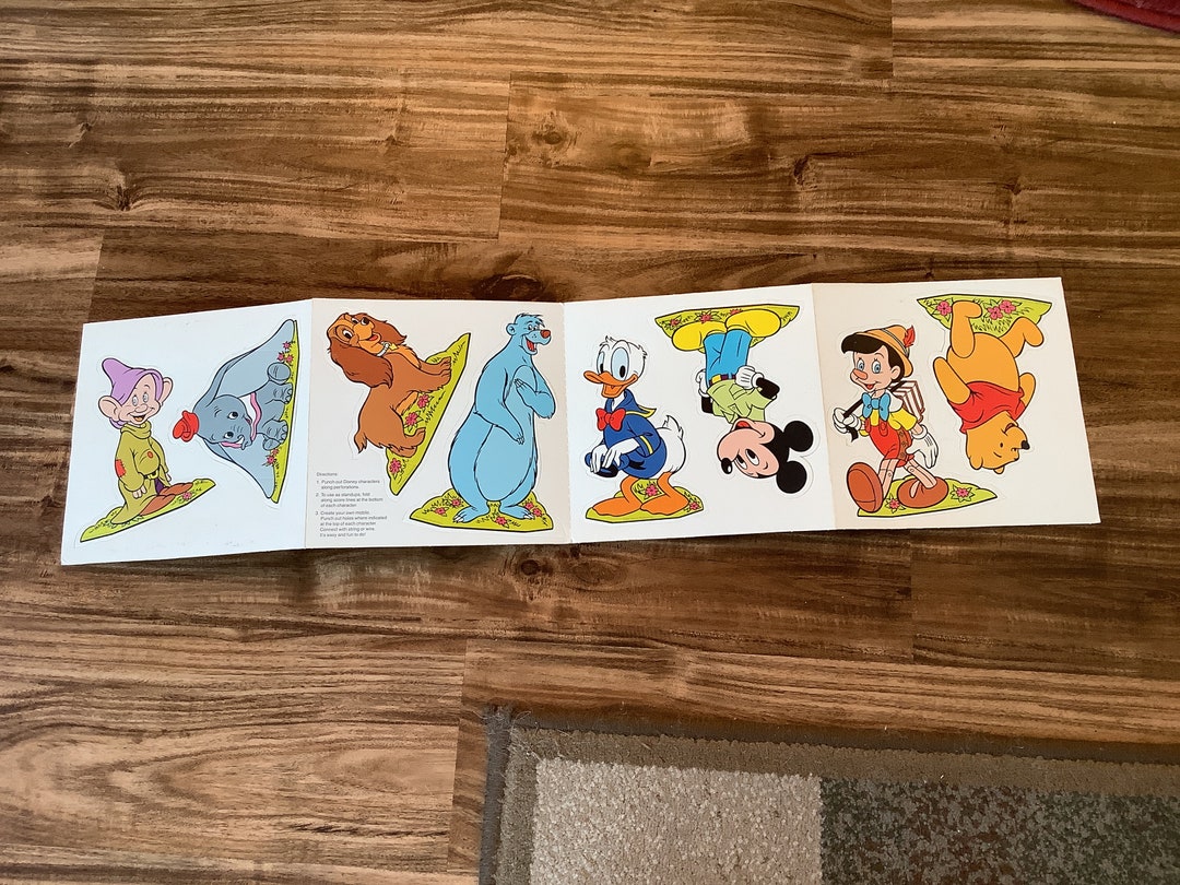 Collection of 8 - Disney Cardboard Punch-out Characters - Can Either ...