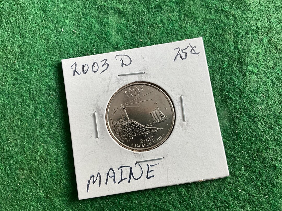 2003-D - State Quarter - Maine - Coin No 17315 - in a Protective 2x2 - Etsy