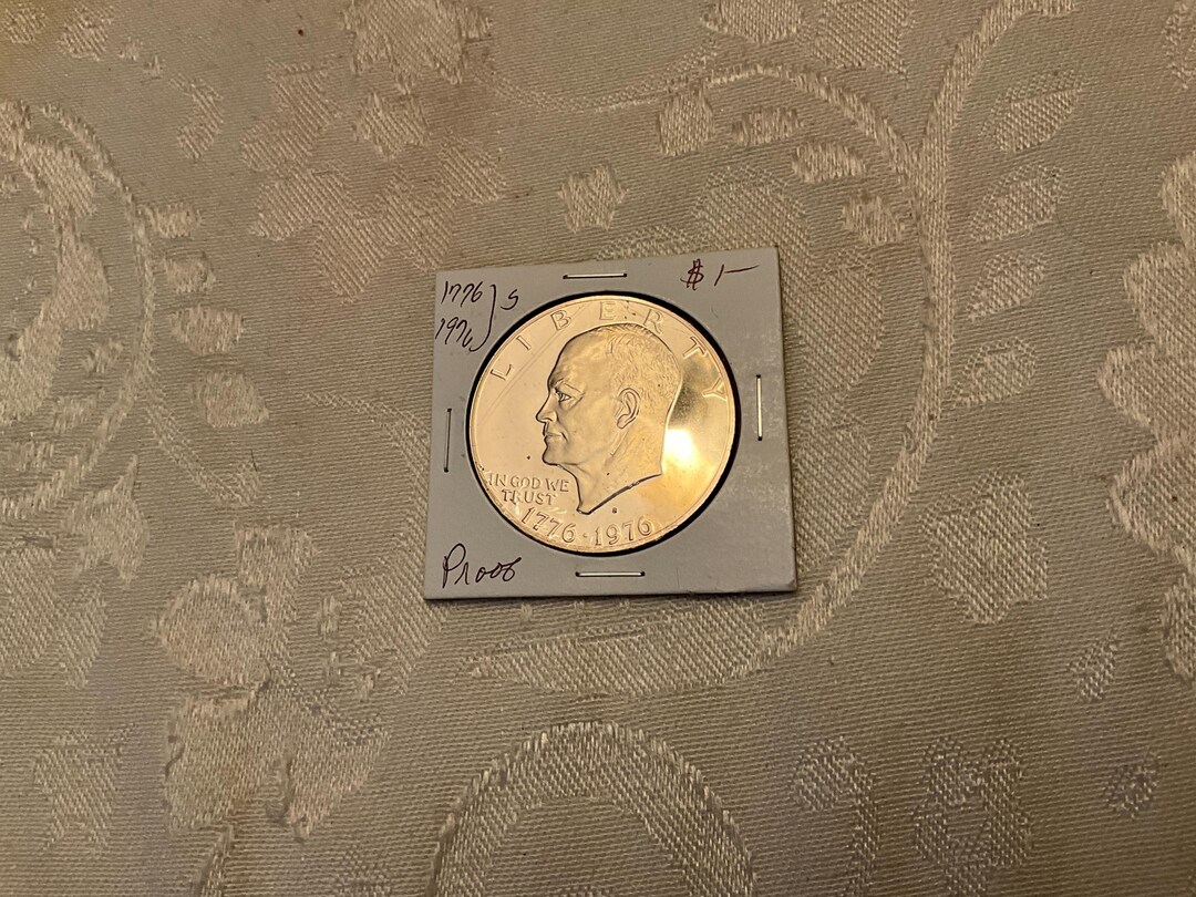 1776-1976-S Double Dated Type 1 Proof - Eisenhower (ike) Dollar Coin ...