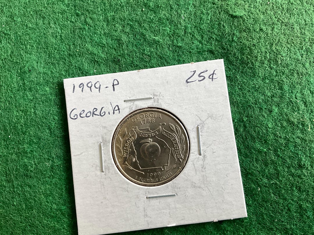 1999-P - State Quarter-georgia - Coin No 17828 - in a Protective 2x2 - Etsy