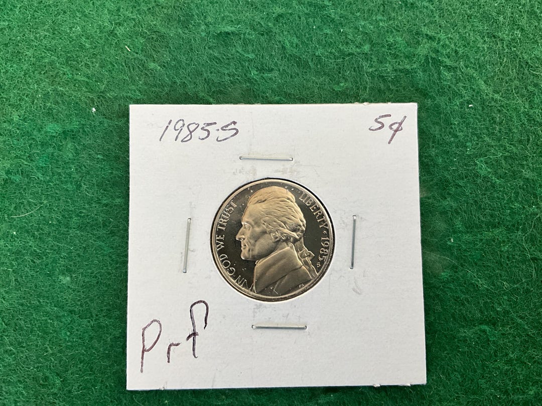 1985-S Proof - Nickel Coin - No 17603 - in a Protective 2x2 - Etsy