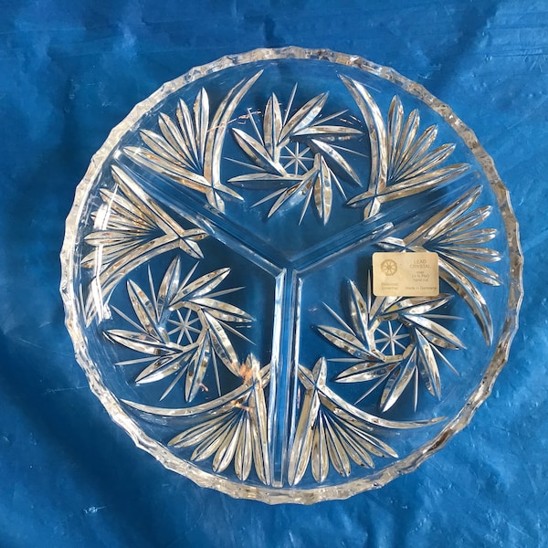 Crystal Relish Tray - Etsy