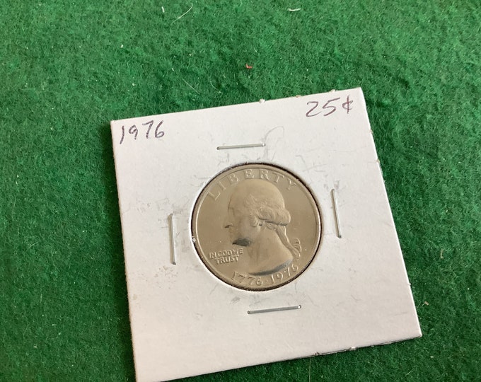 1776-1976 Double Dated - Quarter Coin - No 13303 - in a Protective 2x2 ...
