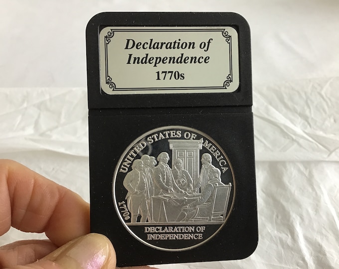 Declaration of Independence 1770s - One Troy Oz .999 Silver Round ...