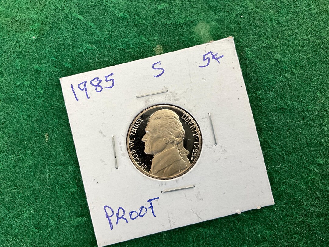 1985-S Proof - Nickel Coin - No 17599 - in a Protective 2x2 - Etsy