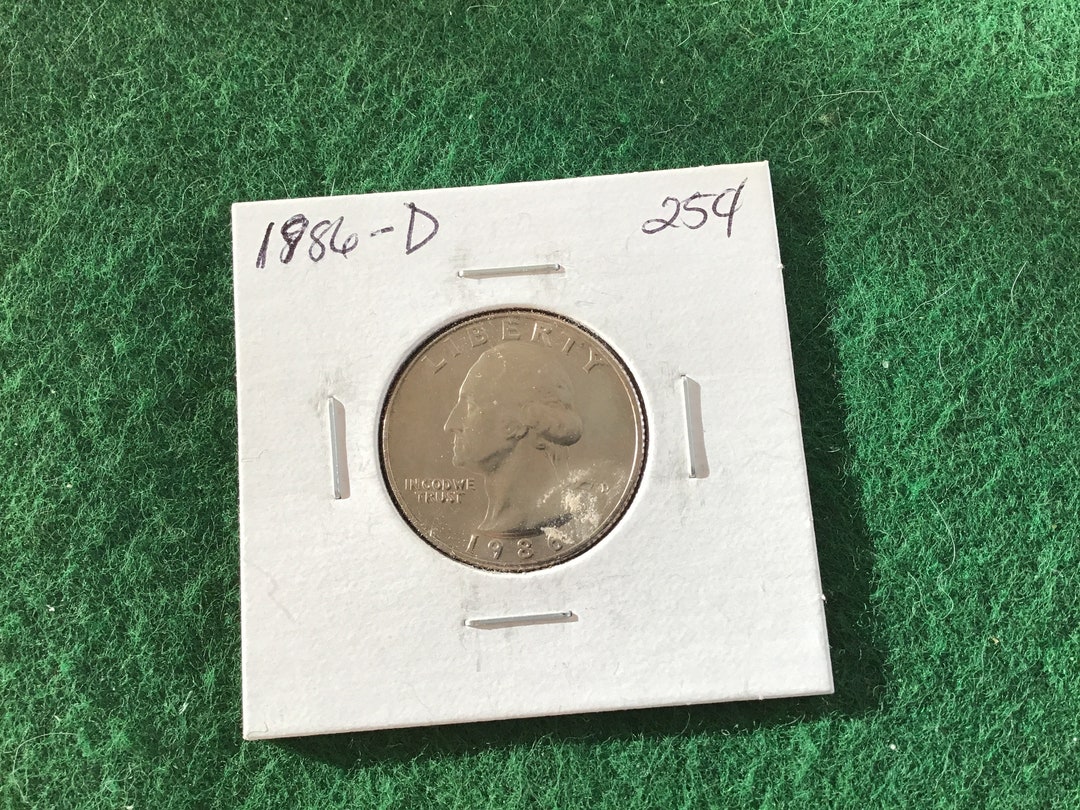 1986-D Quarter Coin No 3532 - in a Protective 2x2 - Etsy