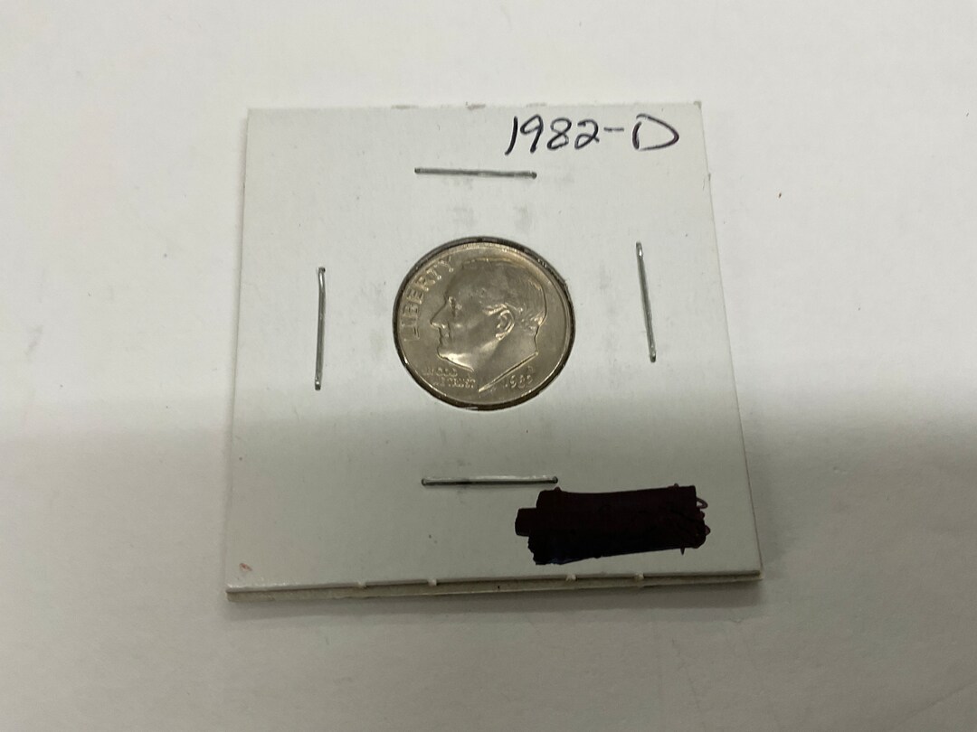 1982- D Roosevelt Dime Coin No 14365 in a Protective 2x2 - Etsy