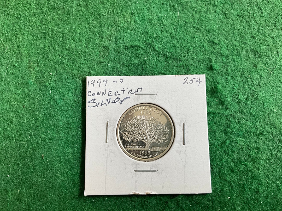 1999-S Silver Proof State Quarter-connecticut Coin No - Etsy