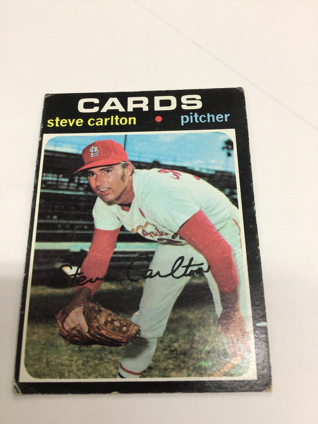 Original Vintage 1971 Topps Baseball, Steve Carlton, Card No. 55, St ...