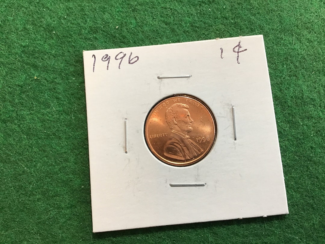 1996 - Lincoln Memorial Cent Penny - No 8524 - in a Protective 2x2 - Etsy