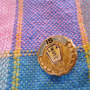 Vintage 10K Gold Keystone Steel and Wire Company 15 Years Service Pin ...