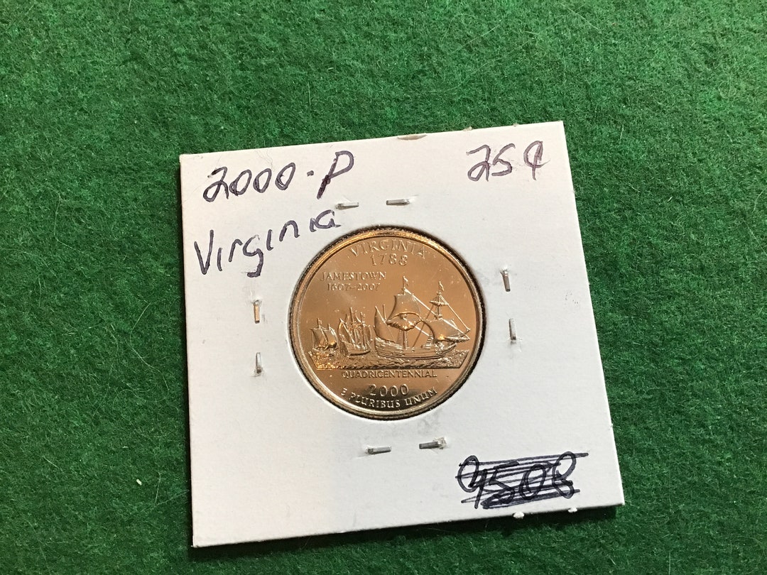 2000-P - State Quarter-virginia - No 9508 - in a Protective 2x2 - Etsy