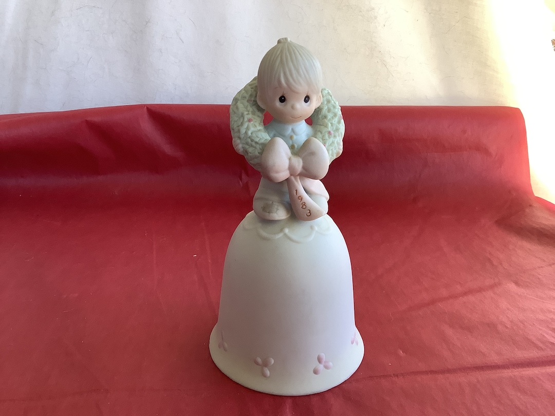 Enesco Precious Moments Porcelain Bisque 5.5”T X 2.75”diameter Handbell ...