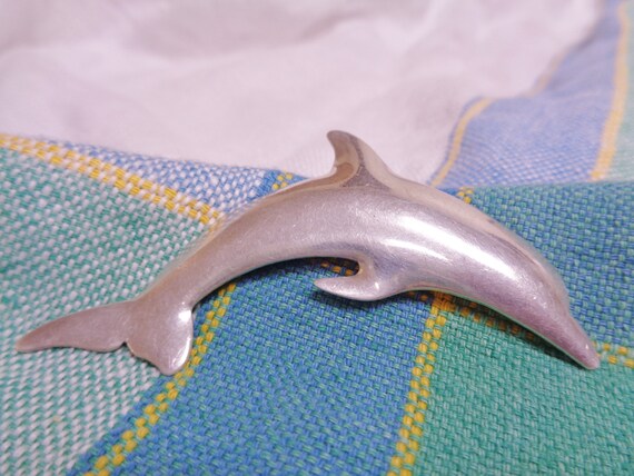 Vintage International Silver Dolphin Pin/Pendant - Gem