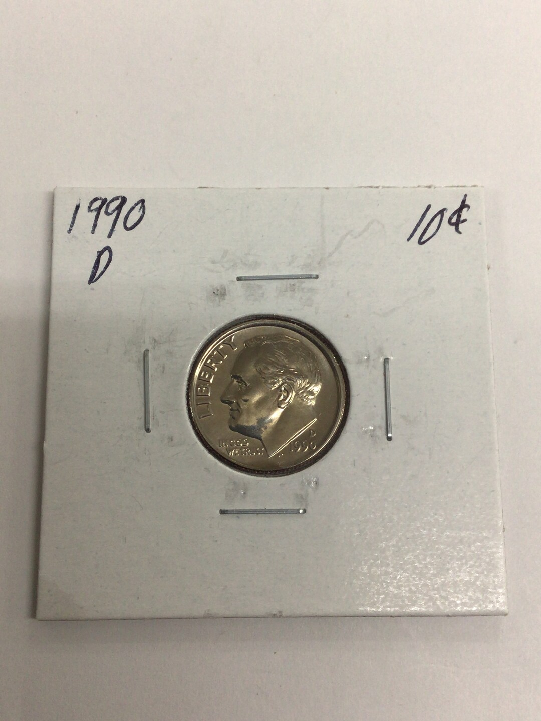 1990-D Roosevelt Dime Coin, Coin No. 14411, in Protective 2x2 - Etsy