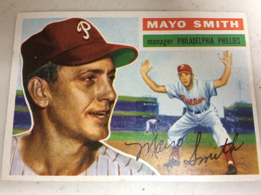 1956 Topps Edward (mayo) Smith Baseball Card Philadelphia Phillies #60 ...