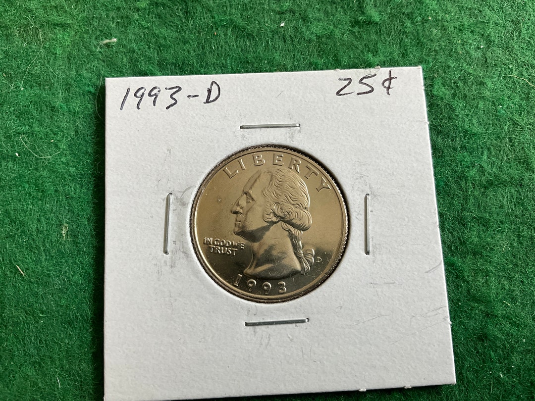1993-D - Quarter - Coin No 15867 - in a Protective 2x2 - Etsy