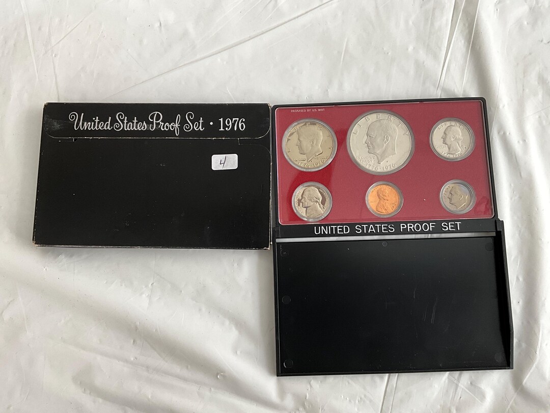 1976-united States Proof Set No 4 Includes a 1976 Penny, Nickel, Dime ...