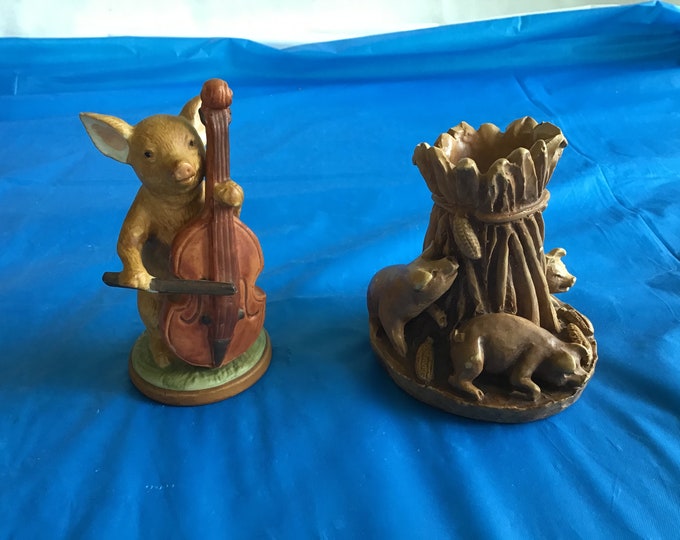 1979 Enesco Pig is Playing the Cello for the 1977 JH Wilson Three ...