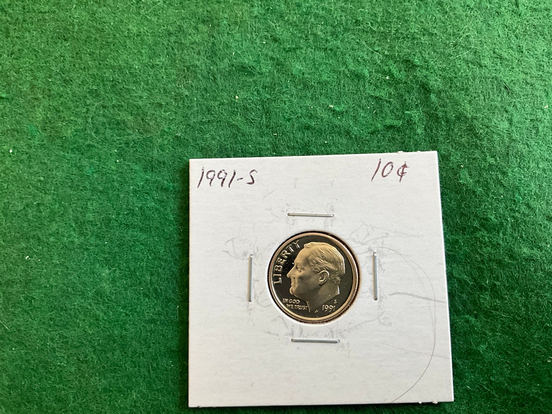 1991-S - Roosevelt Dime - Coin No 15253 - in a Protective 2x2 - Etsy