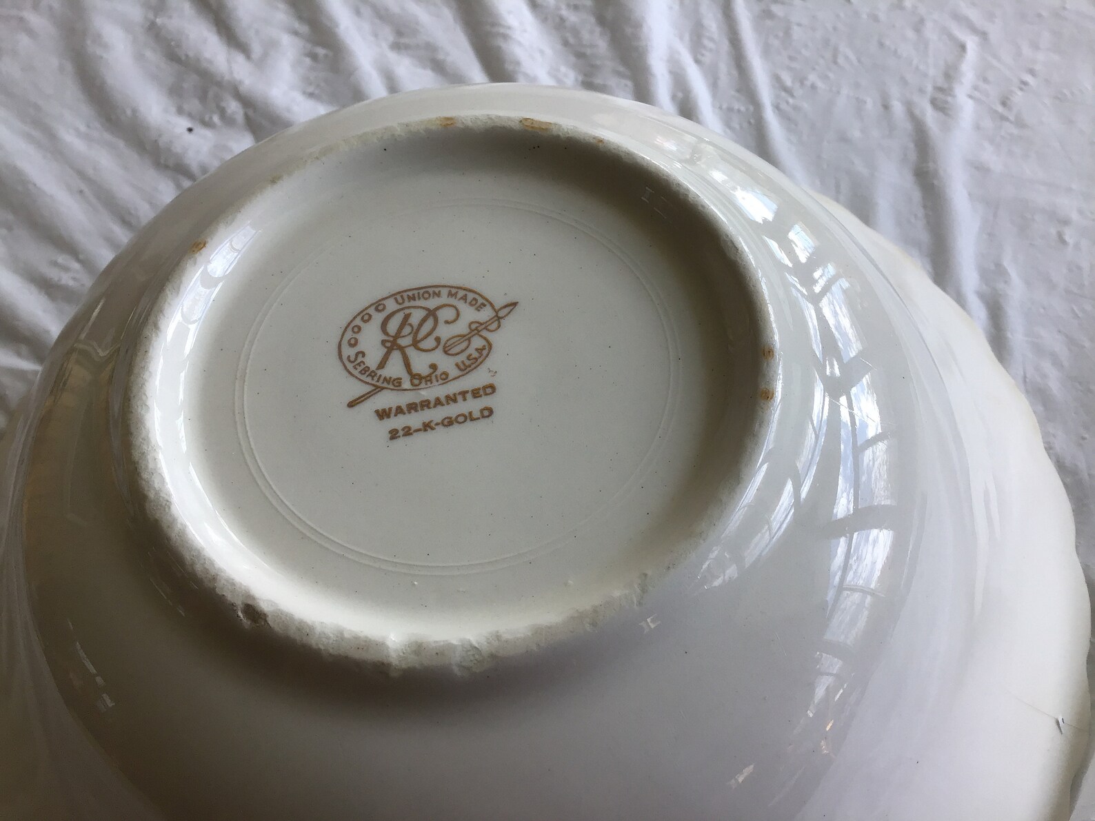 Vintage Royal China (union Made - Sebring, Ohio USA) Ivory Colored ...