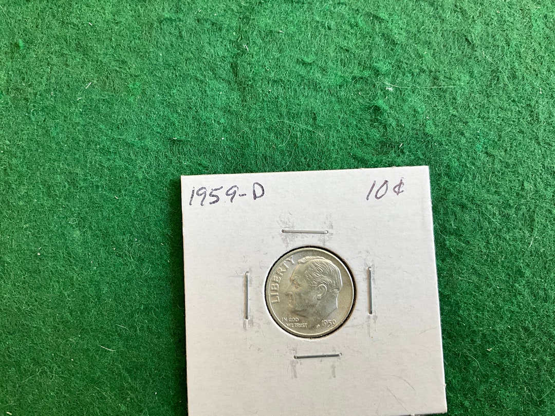 1959-D - Roosevelt Dime - Coin No 15113 - in a Protective 2x2 - Etsy