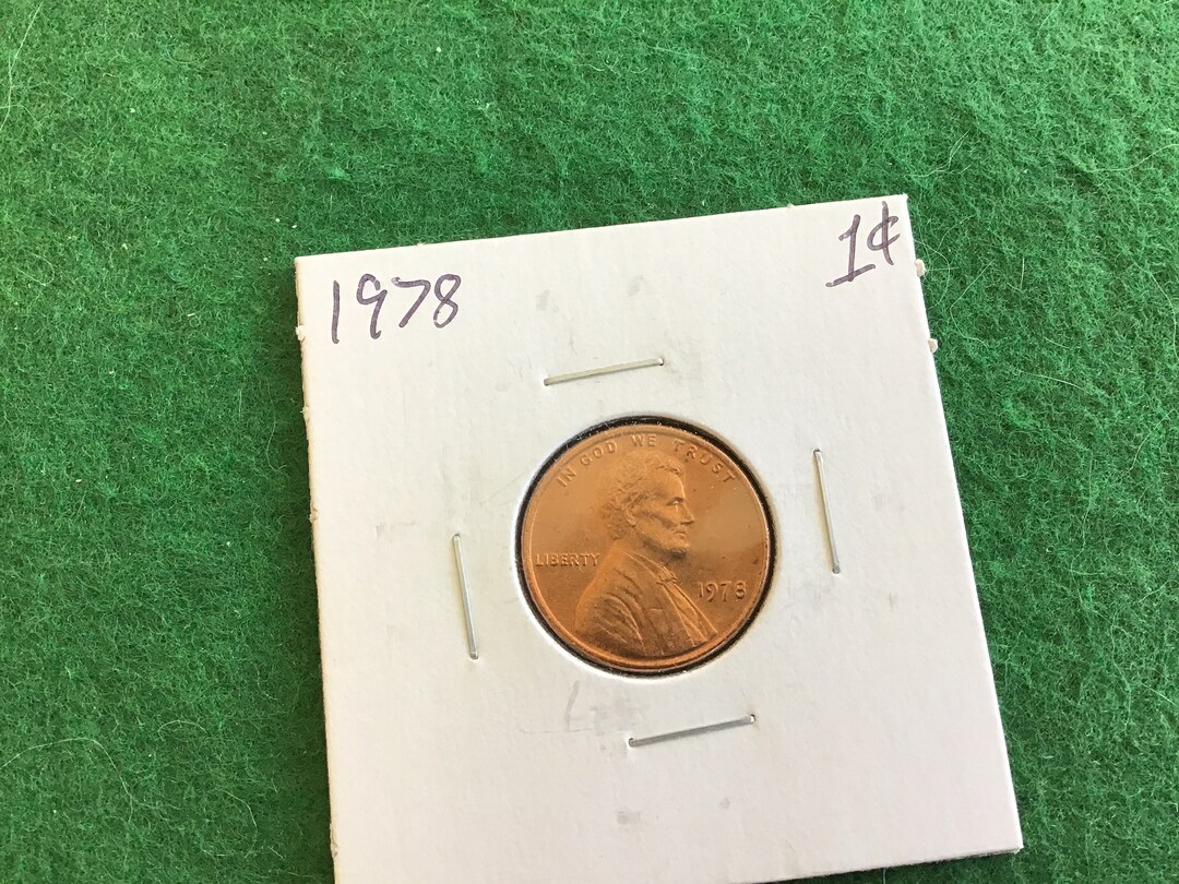 1978 - Lincoln Memorial Cent Penny - No 8731 - In a Protective 2x2 ...