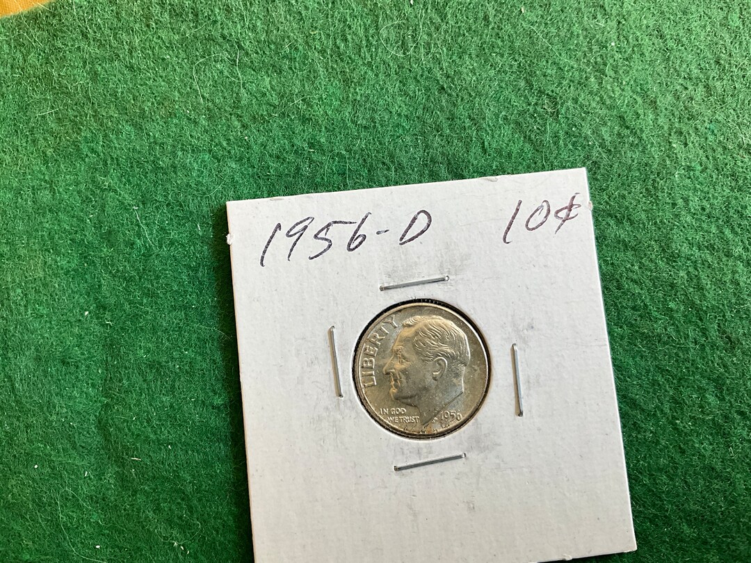 1956-D - Roosevelt Dime - Coin No 15089 - in a Protective 2x2 - Etsy
