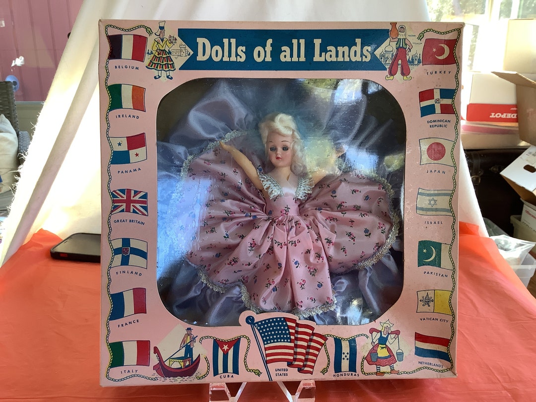 Vintage A & H Doll Mfg - Dolls of All Lands - Colonial Girl - Platinum ...