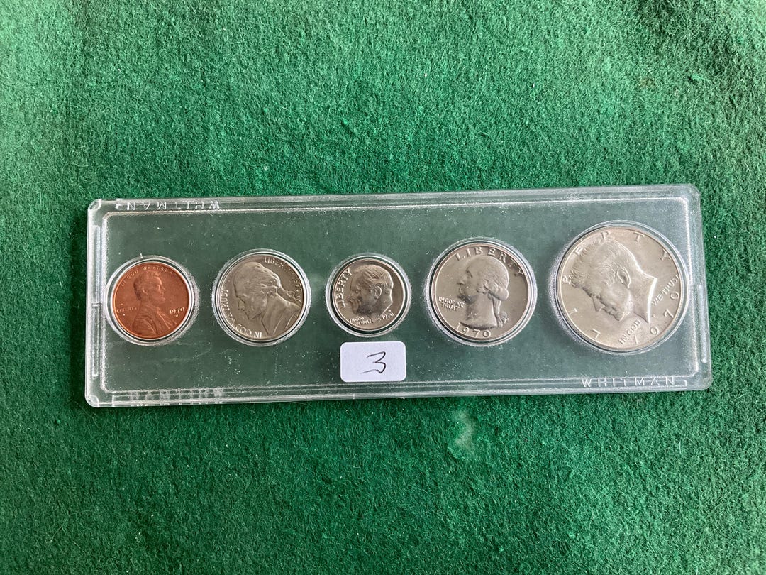 1970 Birth Year Coin Set- Incl Kennedy Half, Quarter, Dime, Nickel ...