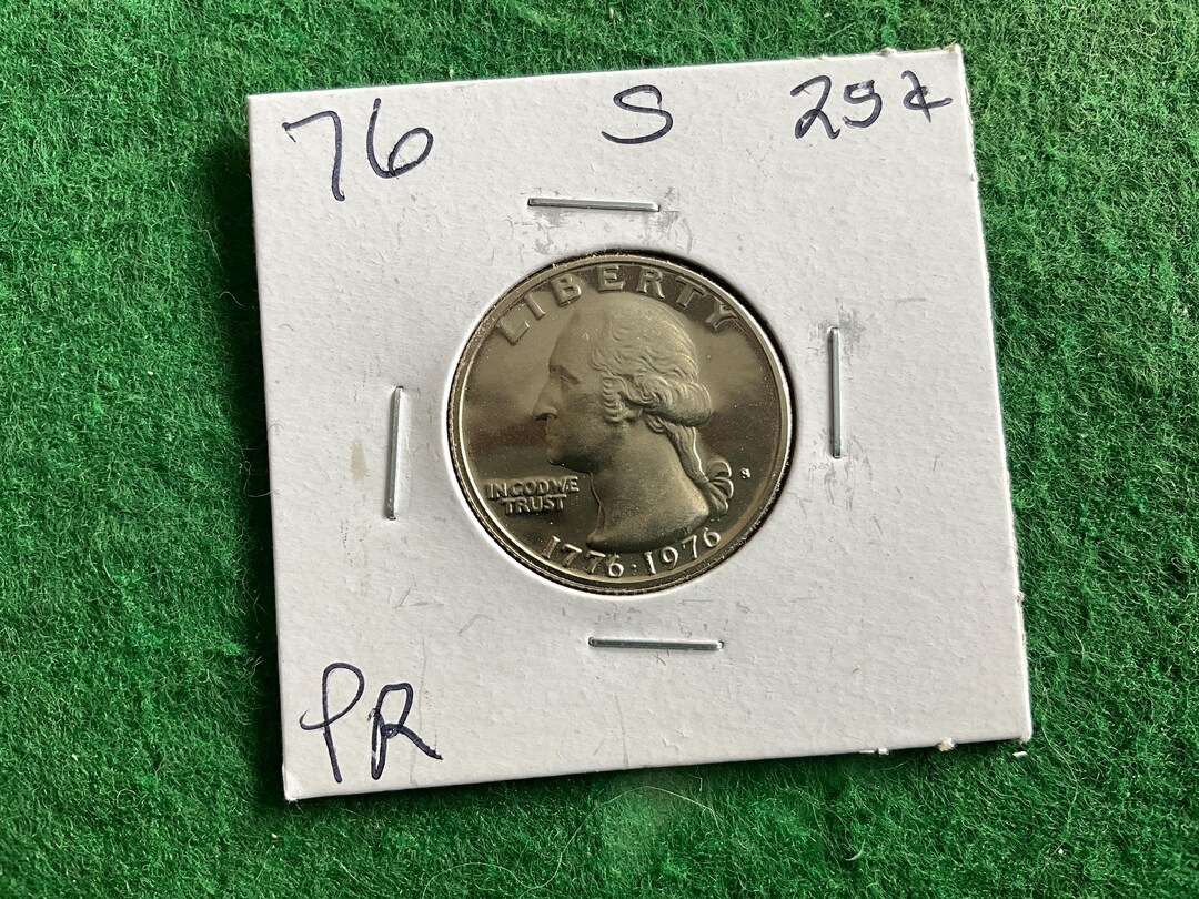 1776-1976-S Double Dated Proof Quarter Coin No 17225 in a Protective ...