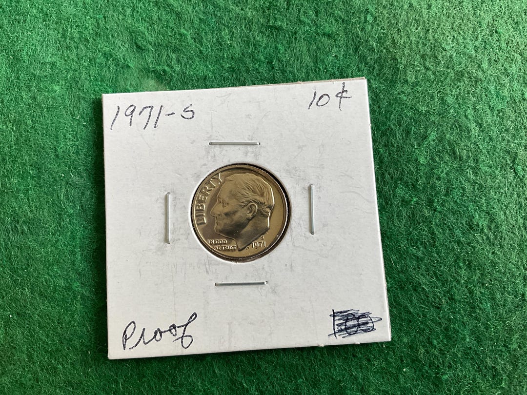 1971-S Proof - Roosevelt Dime - Coin No 17729 - in a Protective 2x2 - Etsy