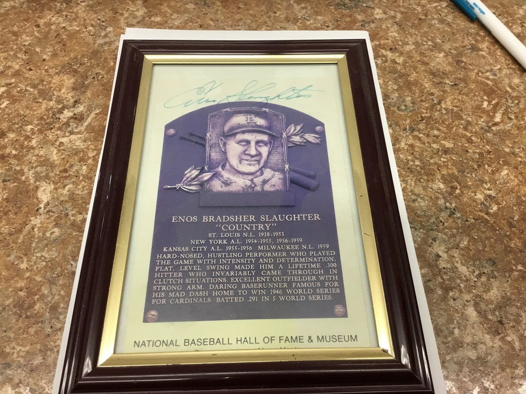 Enos Slaughter Autographed Photo - Etsy