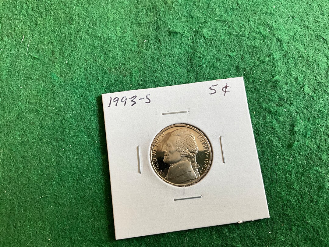 1993-S - Nickel - Coin No 15364 - in a Protective 2x2 - Etsy