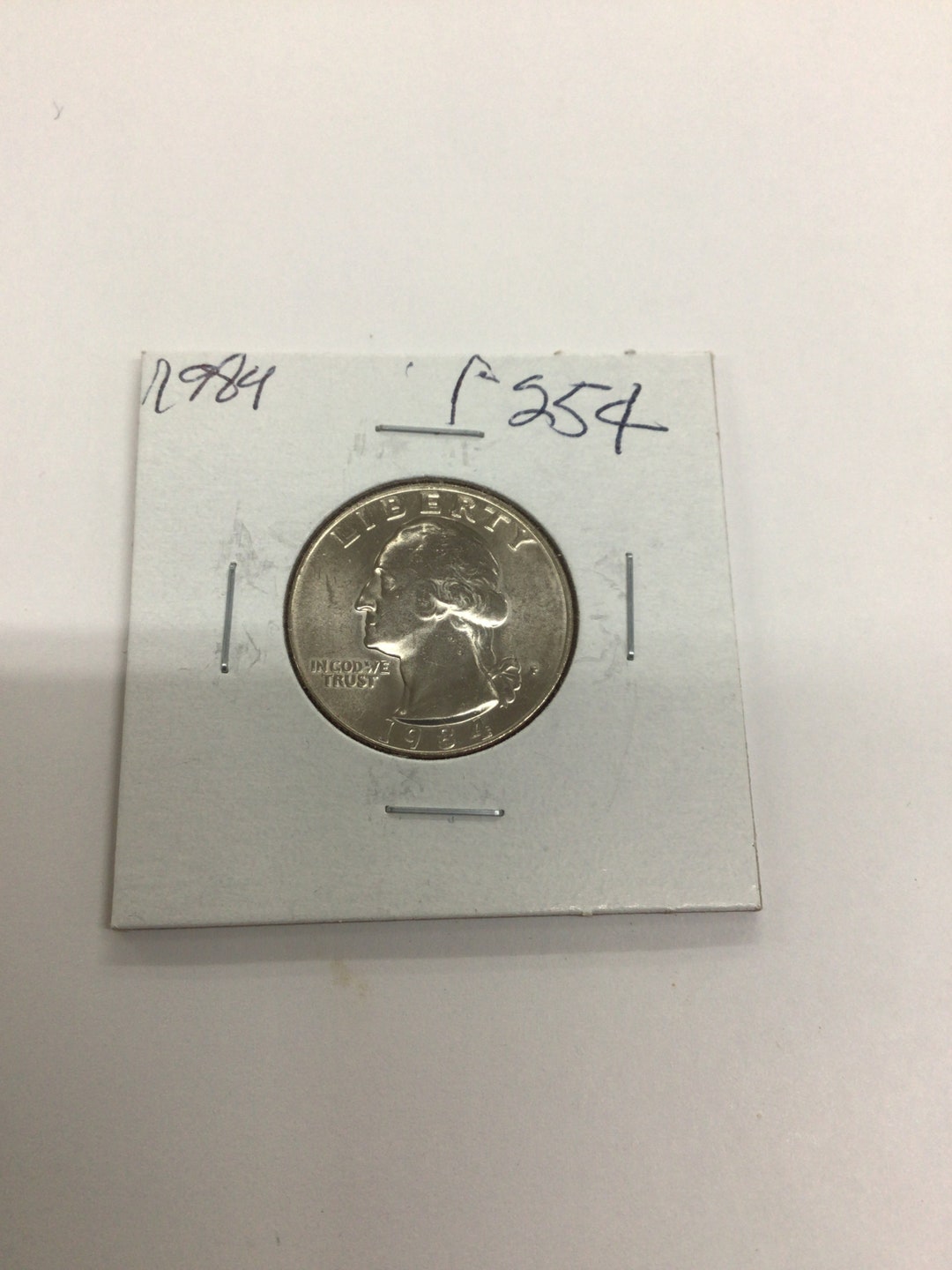 1984- P Washington Quarter Coin, Coin No. 14596, in Protective 2x2 - Etsy