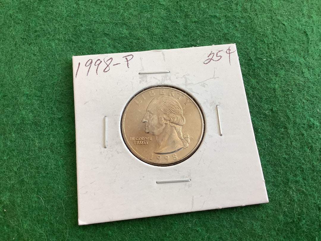 1998-P - Quarter - Coin No 11866 - in a Protective 2x2 - Etsy