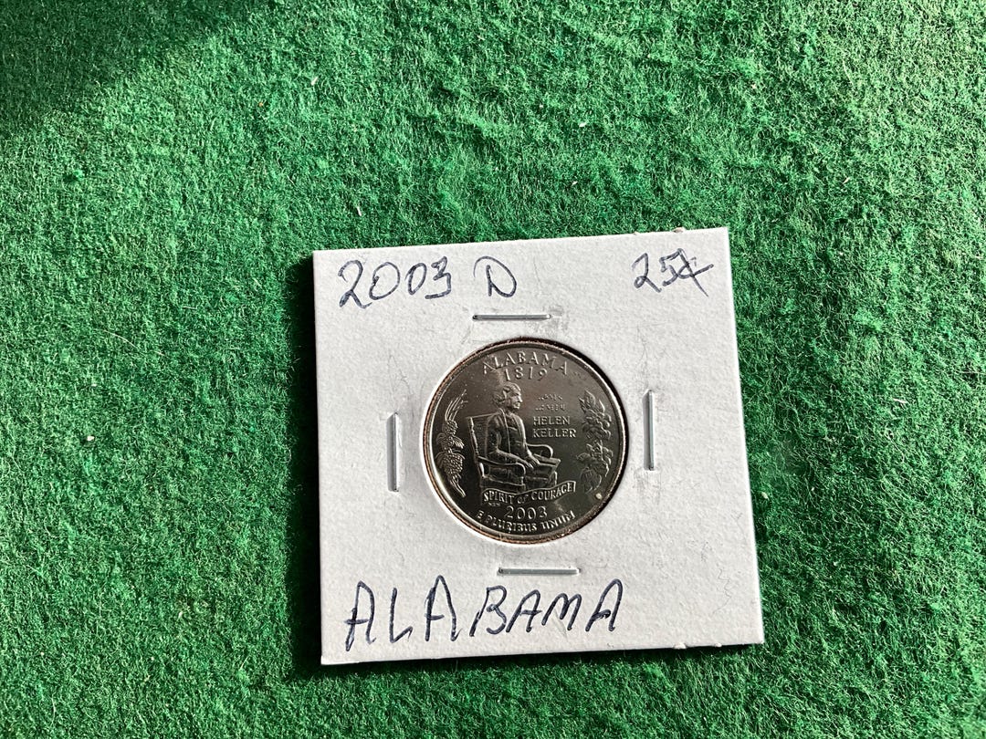 2003-D - State Quarter - Alabama - Coin No 17303 - in a Protective 2x2 ...