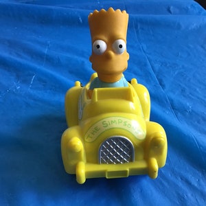Bart Simpson Drives the Simpsons Family Car 3.75”T X 3.5”W X 2.75”D ...