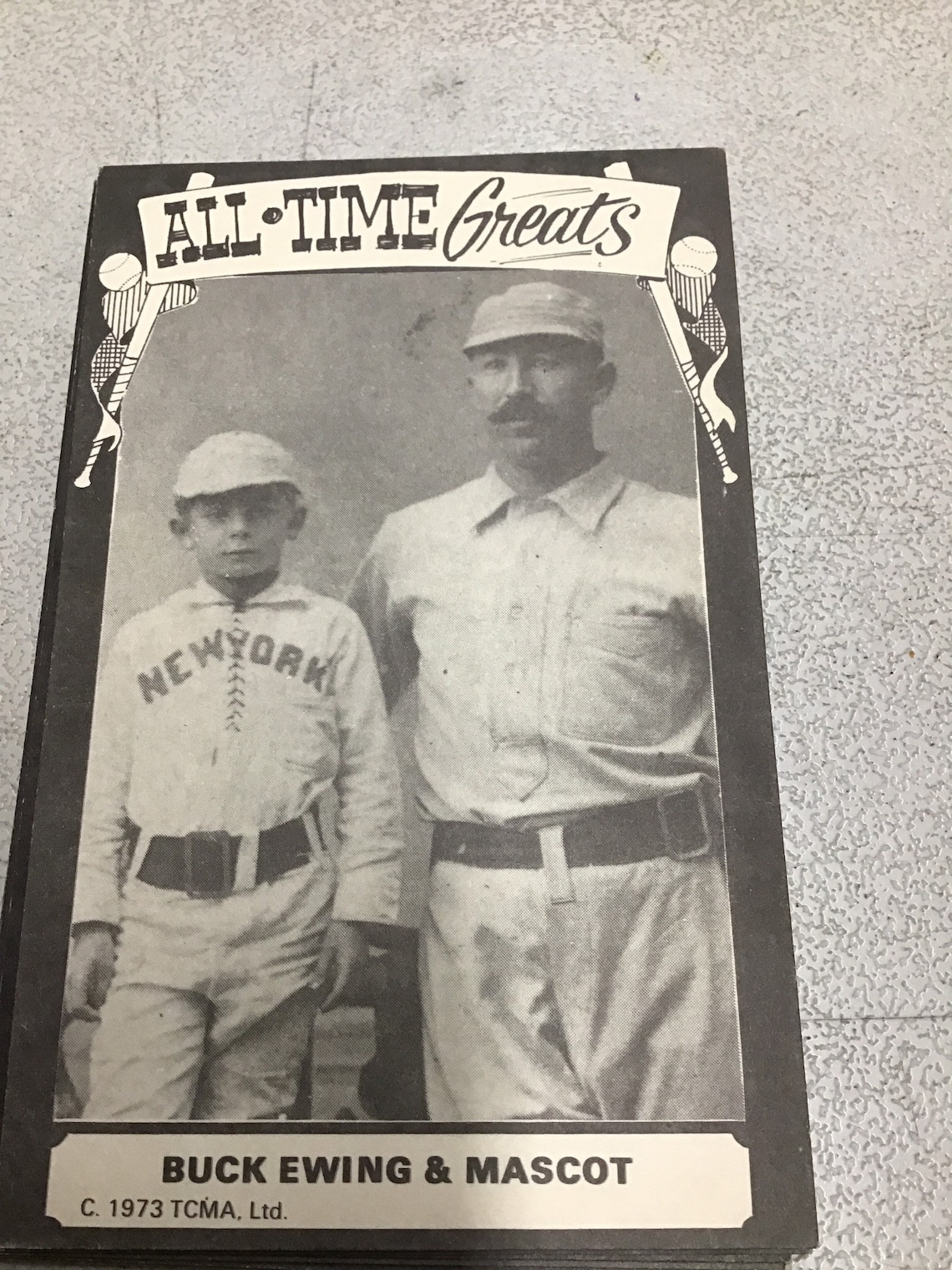 1973 TCMA All time Great Buck Ewing& Mascot Series Post Card - Etsy