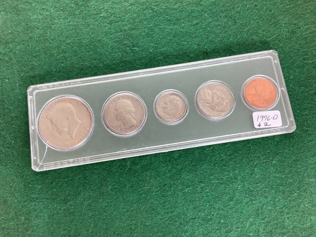 Double Dated-1776-1976-d Birth Year Coin Set #2 -incl Kennedy Half ...