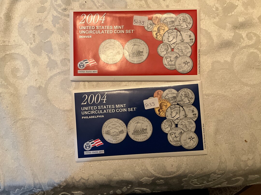 2004 United States Mint Uncirculated Coin Set Philadelphia and Denver ...