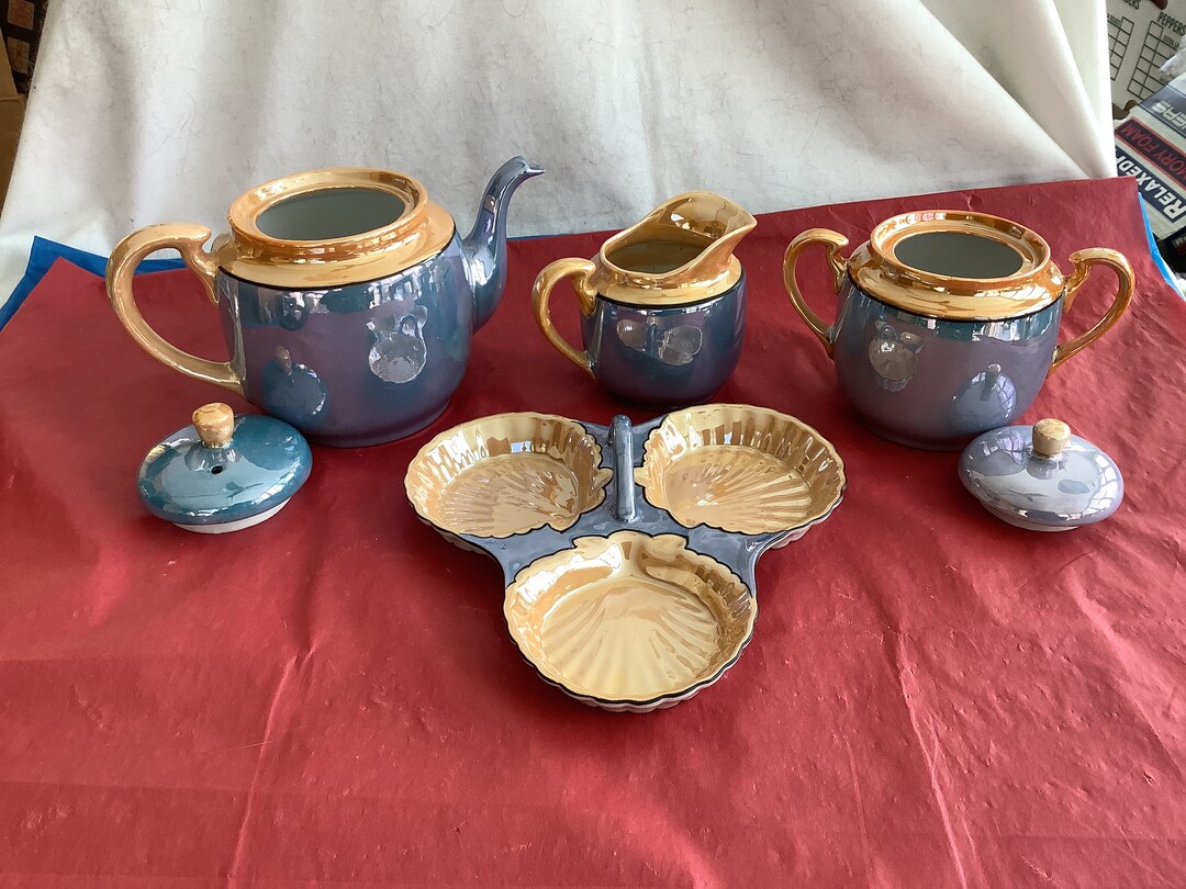 Beautiful 6-piece Tea Set - Incl 24 Fl Oz Teapot W/lid- Creamer- Sugar ...