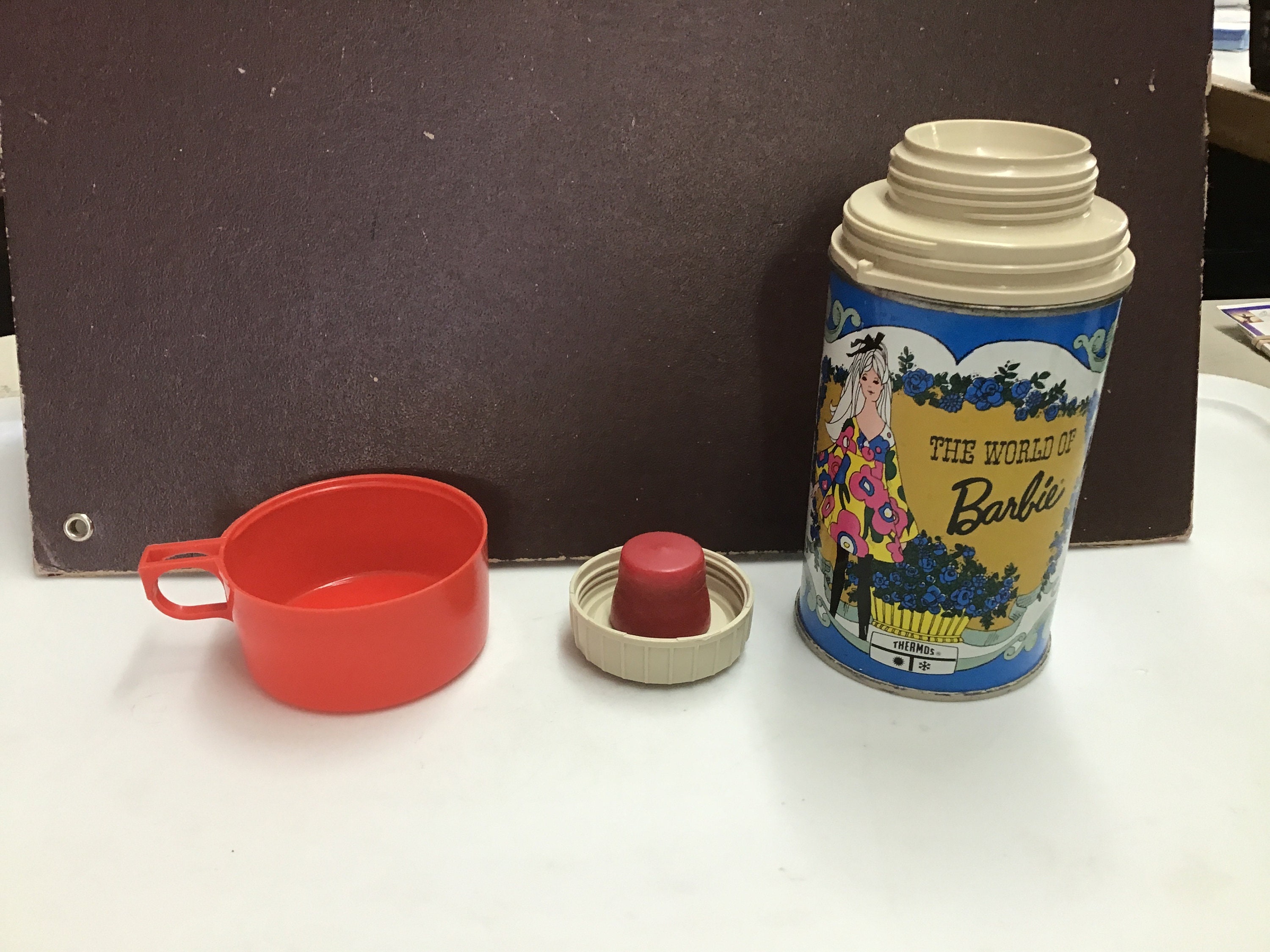 1971 the World of Barbie 8 Oz Thermos Bottle With Red Cup - Etsy