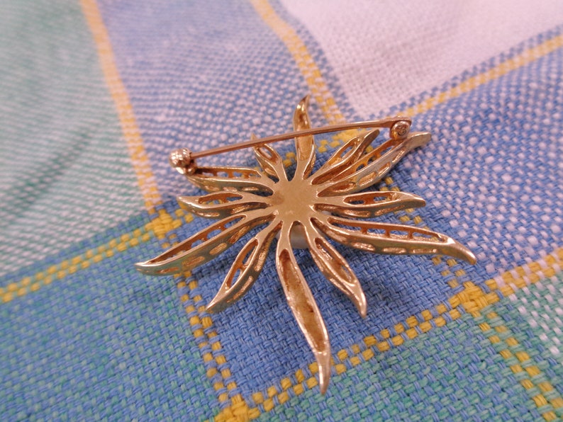 Vintage 1950's Retro 10K Gold Burst/Sunburst Pin/Brooch | Etsy