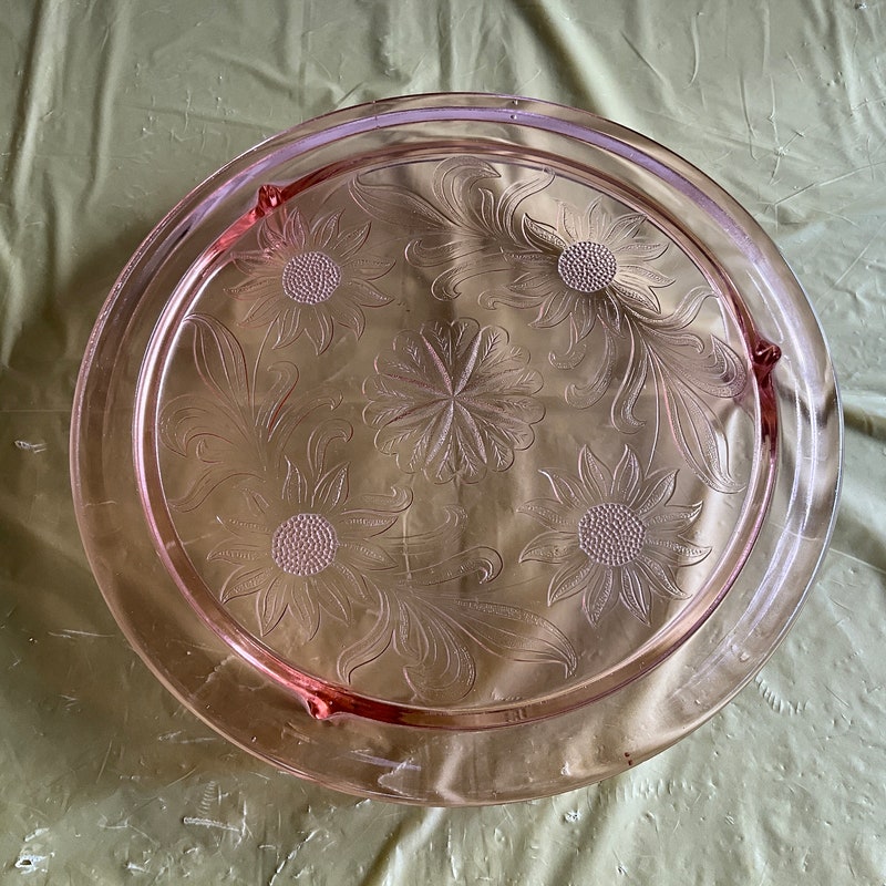 Pink Glass Tray - Etsy