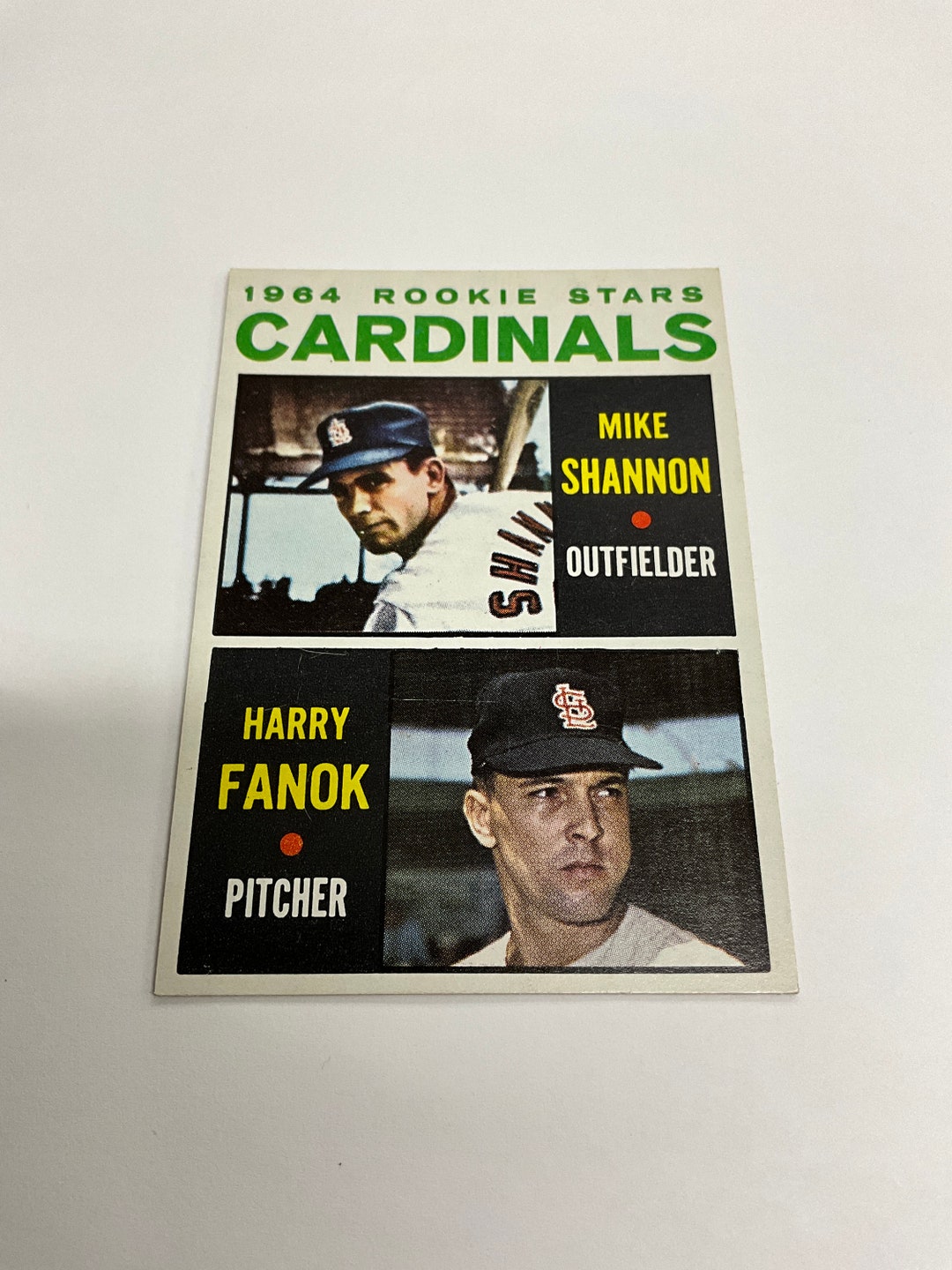Original Vintage 1964 Rookie Stars, Cardinals, Mike Shannon and Harry ...