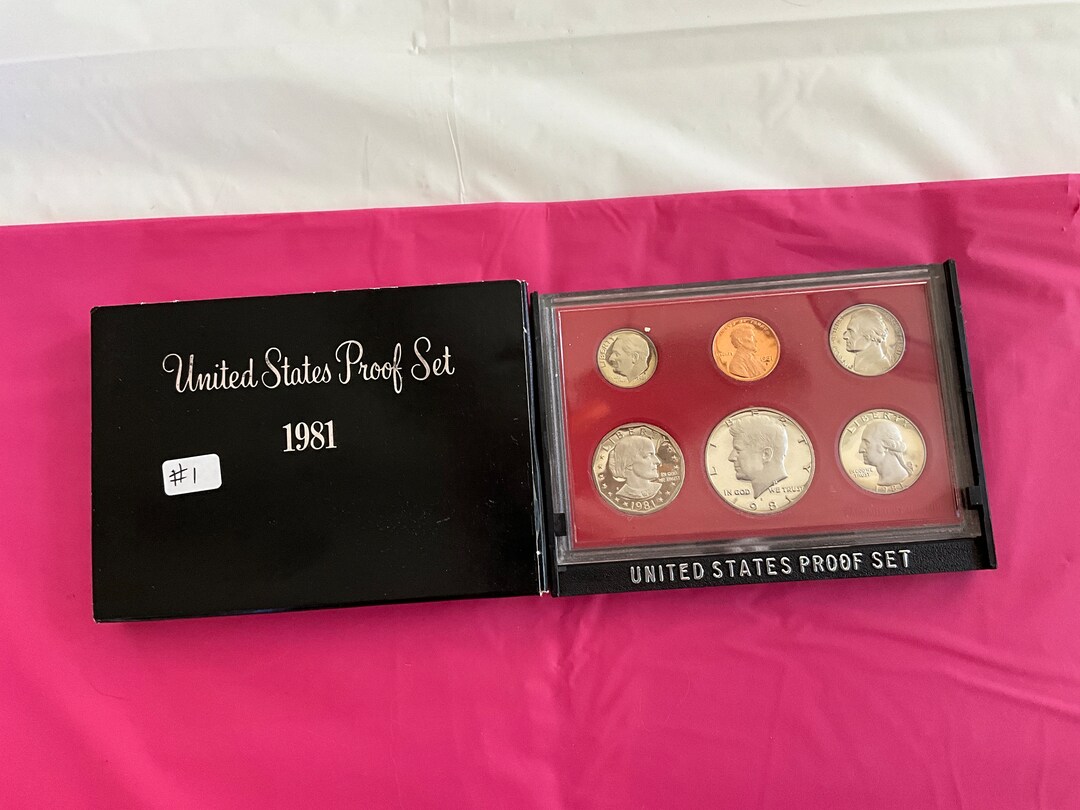 1981 United States Proof Set - Incl Susan B Anthony Dollar, Kennedy ...
